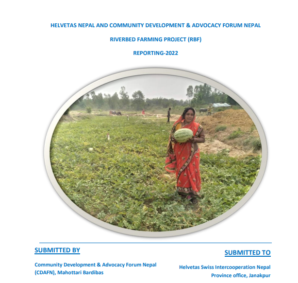 HELVETAS Swiss inter-cooperation Nepal/CDAFN-Riverbed Farming Project ...